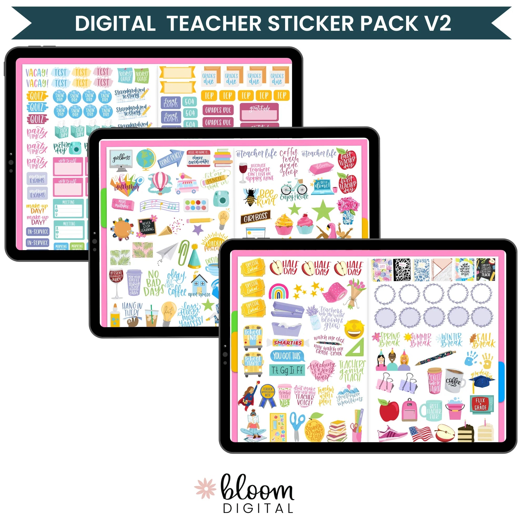 Digital Teacher Stickers for Digital Planning in GoodNotes - bloom ...
