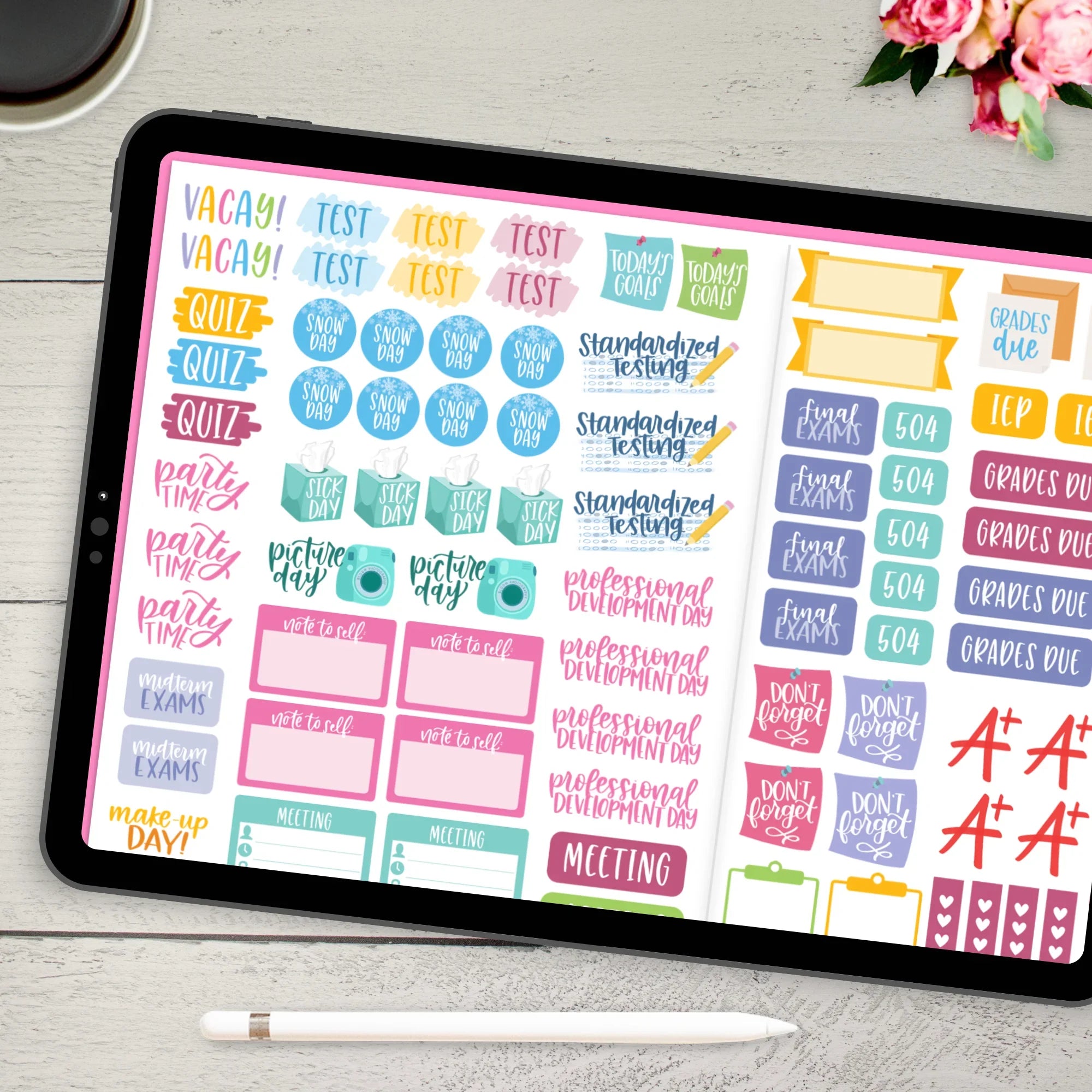 Digital Teacher Stickers for Digital Planning in GoodNotes - bloom ...