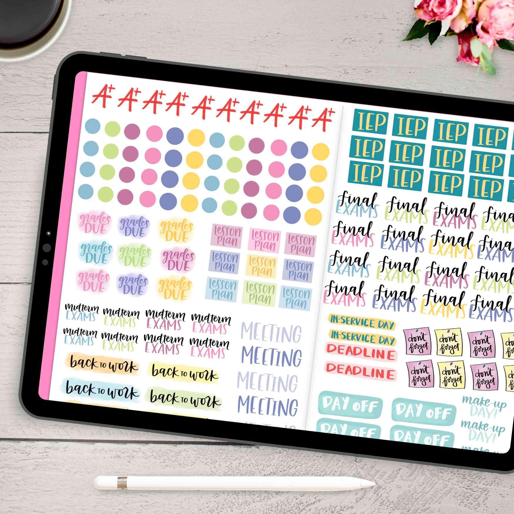 Digital Teacher Stickers for Digital Planning in GoodNotes - bloom ...