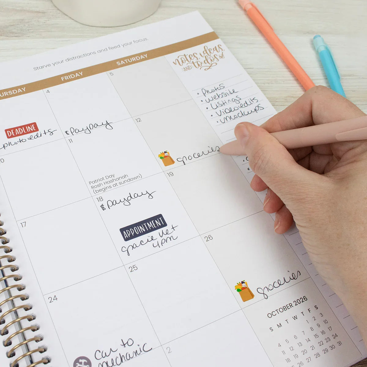 Bloom 2026 Soft Cover Planner 8.5 x 11 – Monthly & Weekly Organizer ...