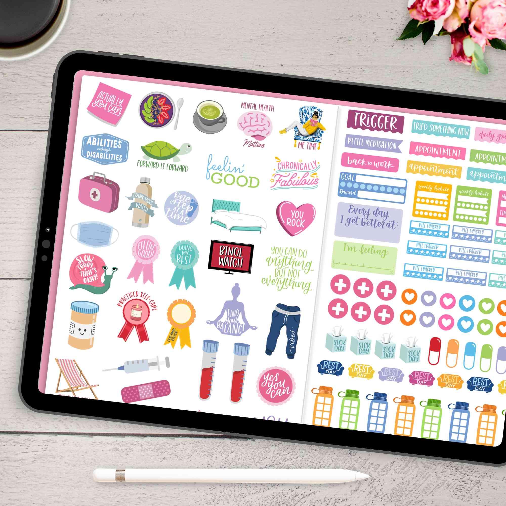Digital Chronic Illness Stickers for Digital Planning in GoodNotes ...