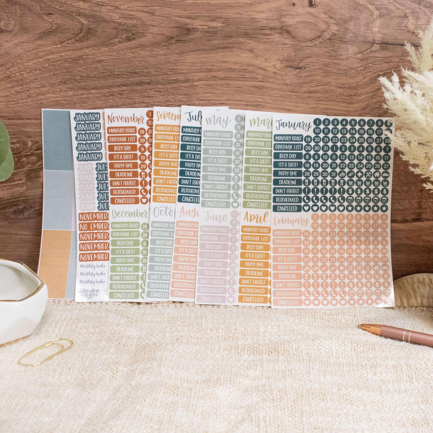 Calendar Essential Planner Stickers by bloom daily planners®