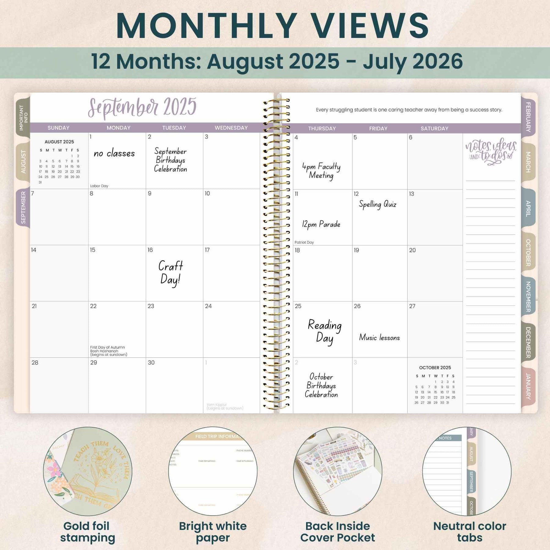 2025-26 Dated Teacher Planner – for Classroom & Homeschool – bloom ...