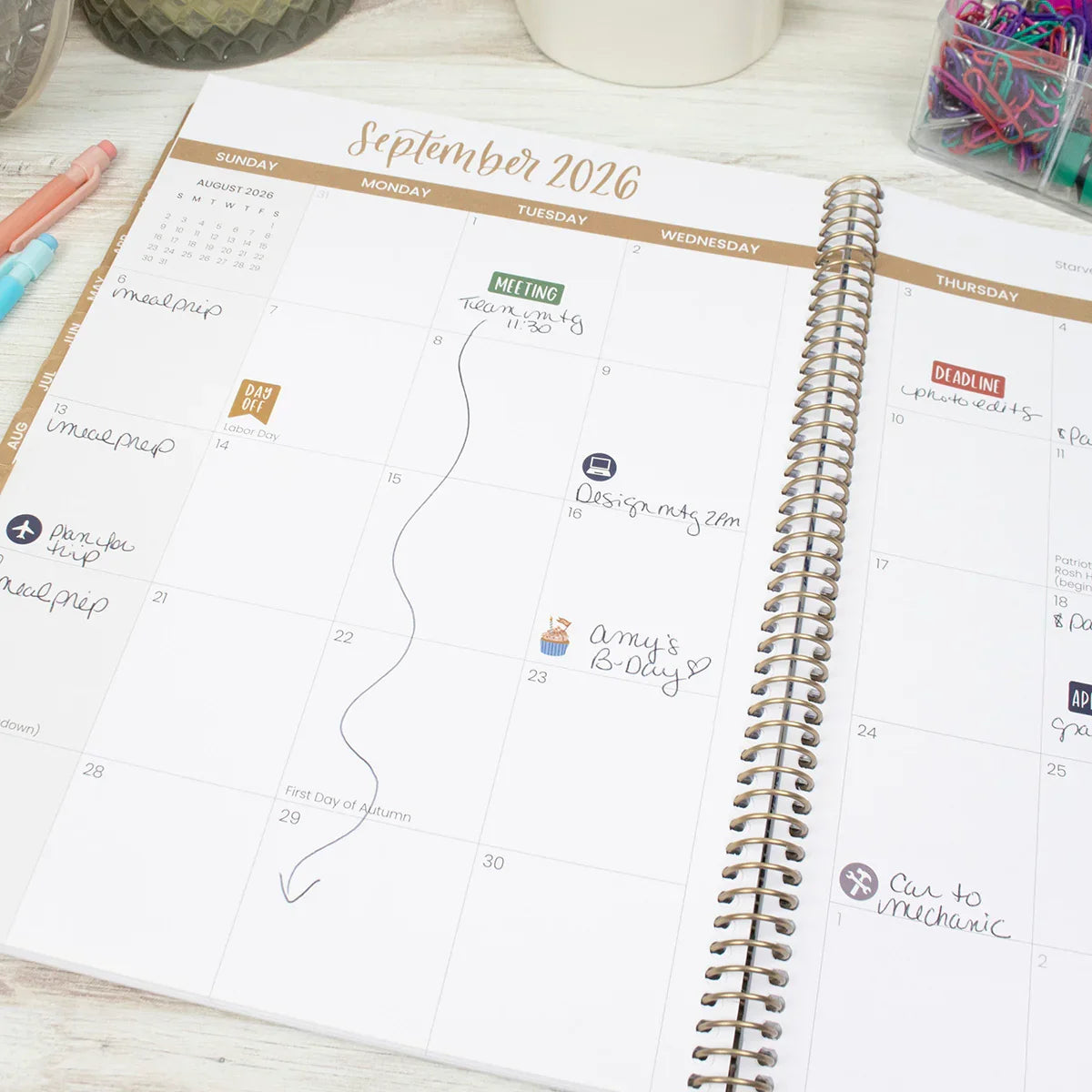 Bloom 2026 Soft Cover Planner 8.5 x 11 – Monthly & Weekly Organizer ...