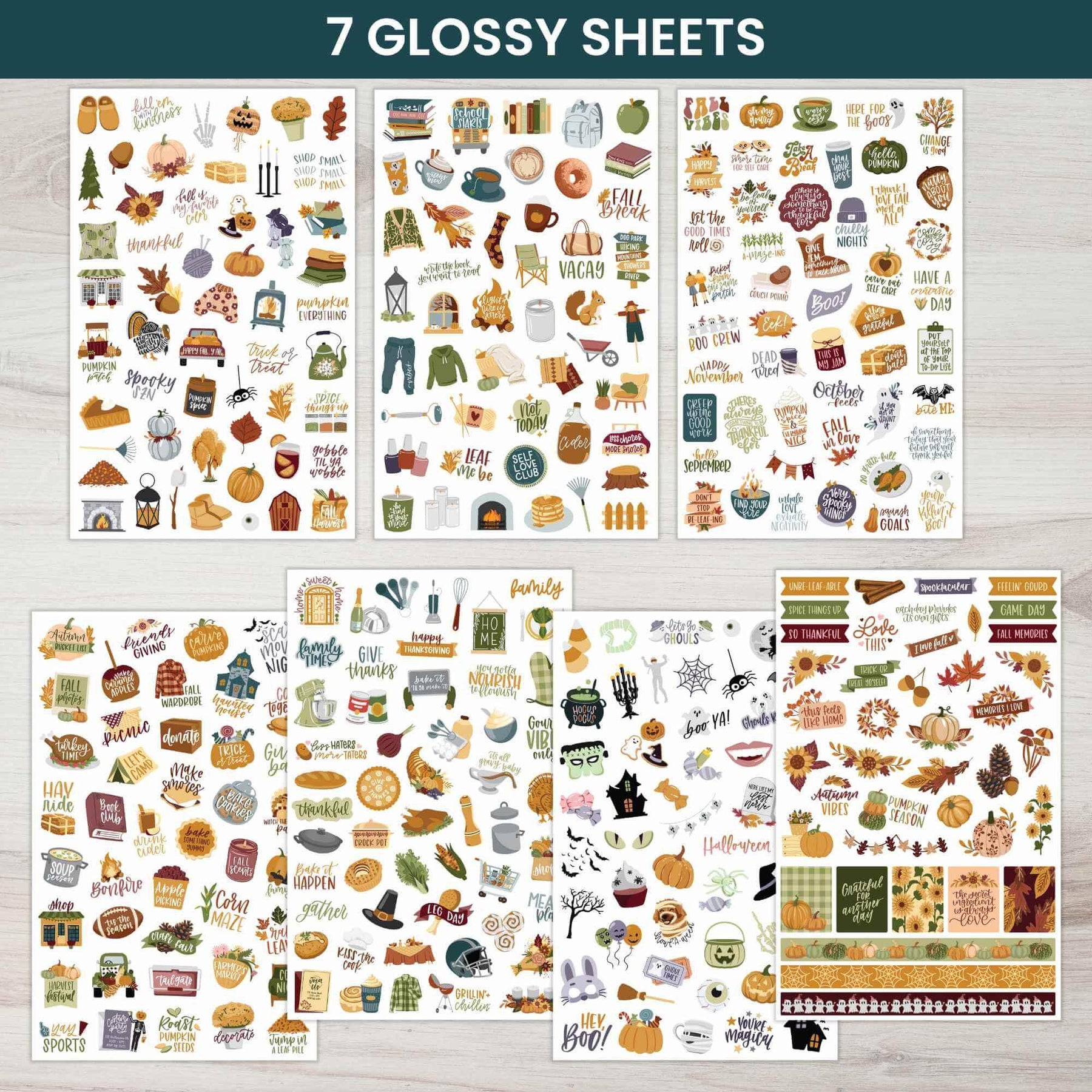 Fall Expansion Sticker Pack | Hand-Drawn Autumn Stickers – bloom daily ...