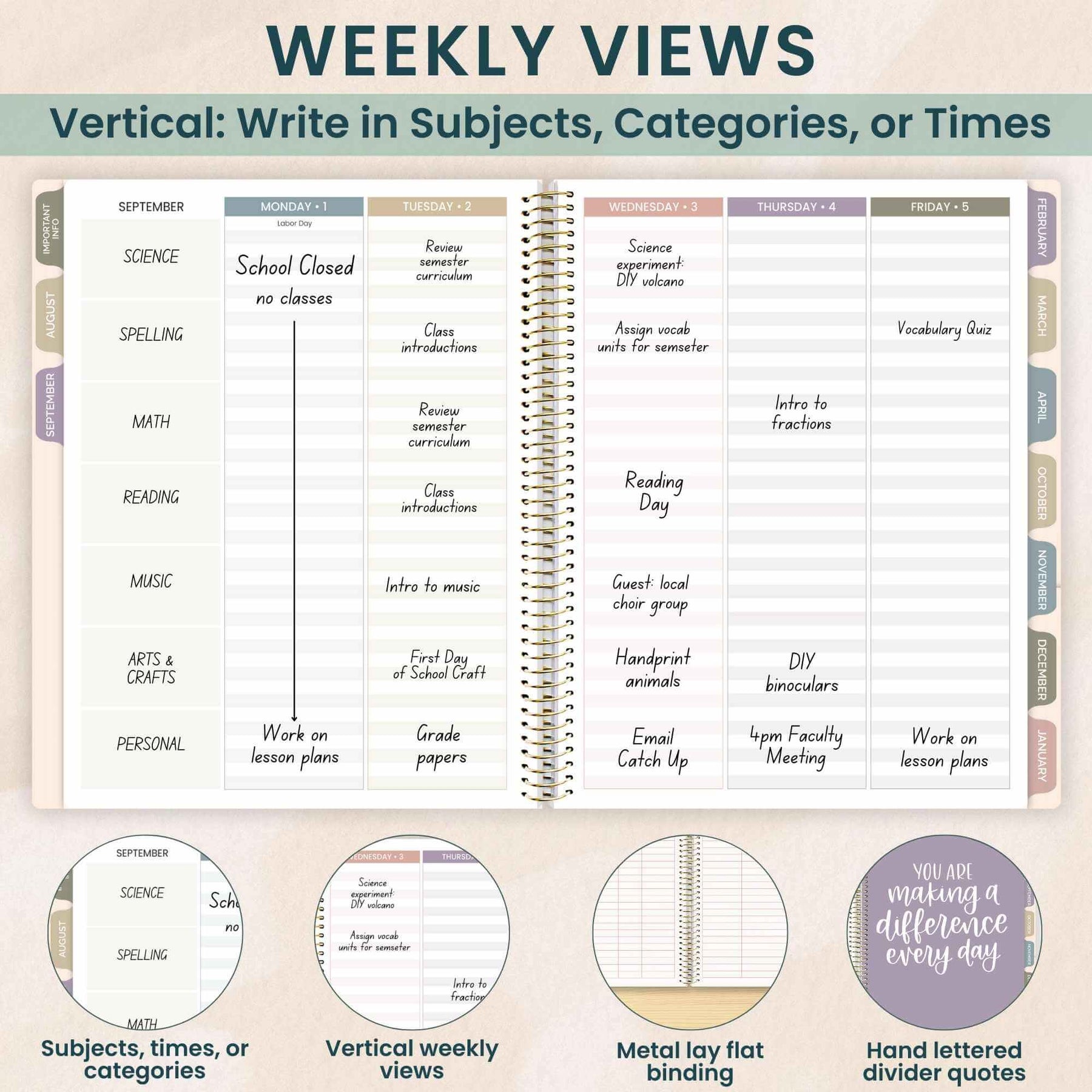 2025-26 Dated Teacher Planner – for Classroom & Homeschool – bloom ...