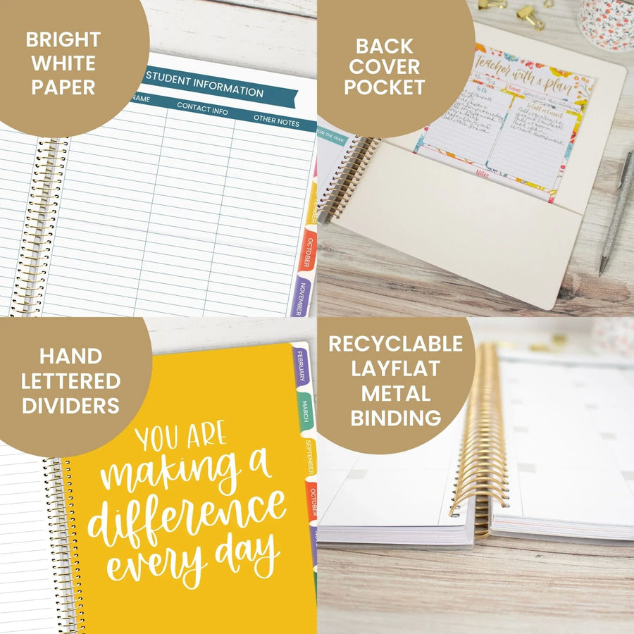 Undated Teacher Planner & Calendar, Interchangeable Cover – bloom daily ...