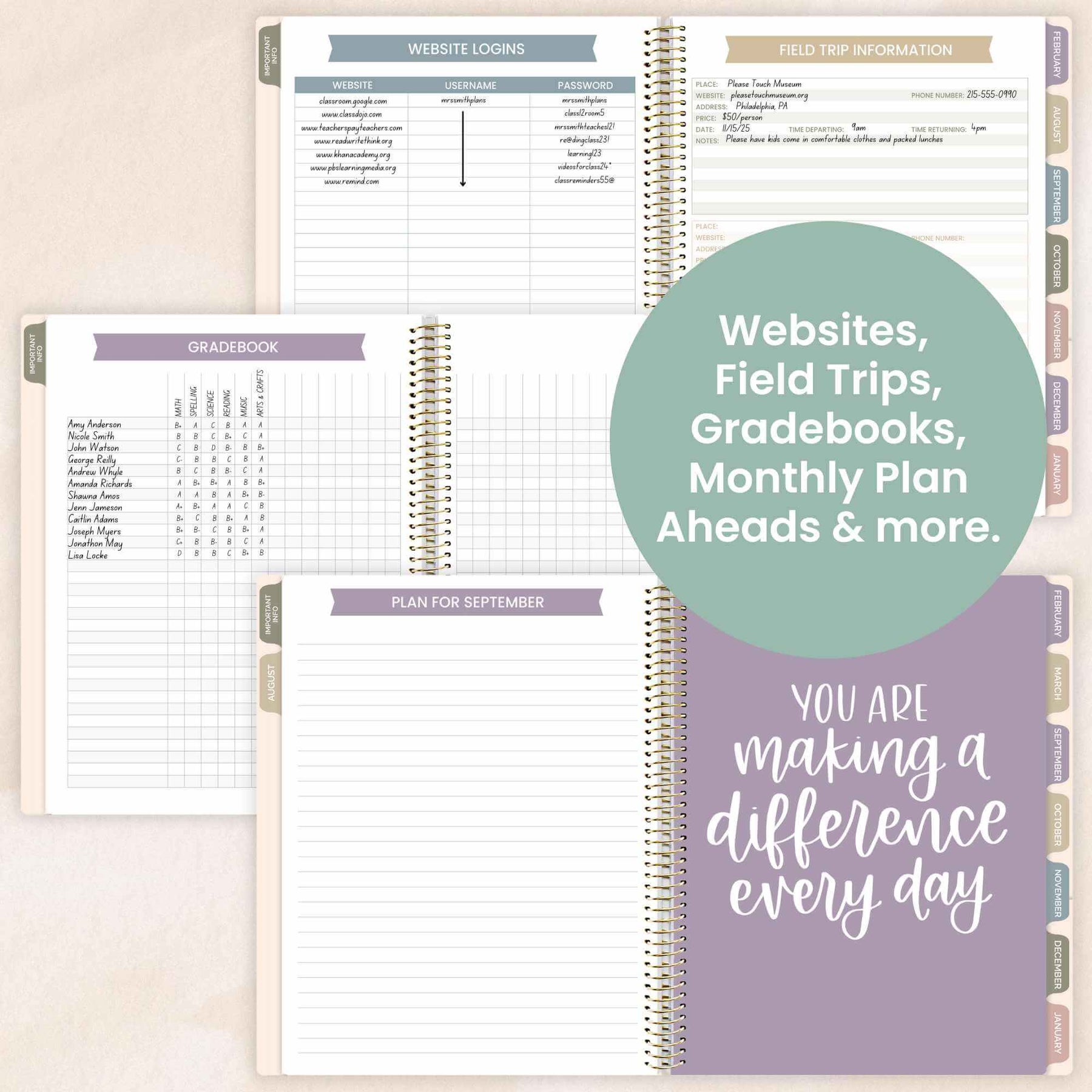 2025-26 Dated Teacher Planner – for Classroom & Homeschool – bloom ...