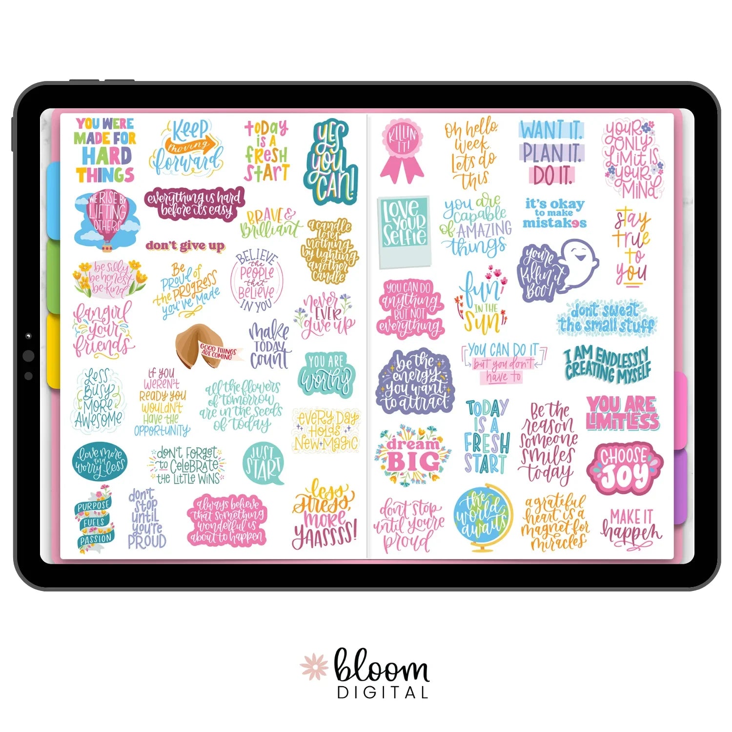 Digital Inspirational Quote Stickers for Digital Planning in GoodNotes ...