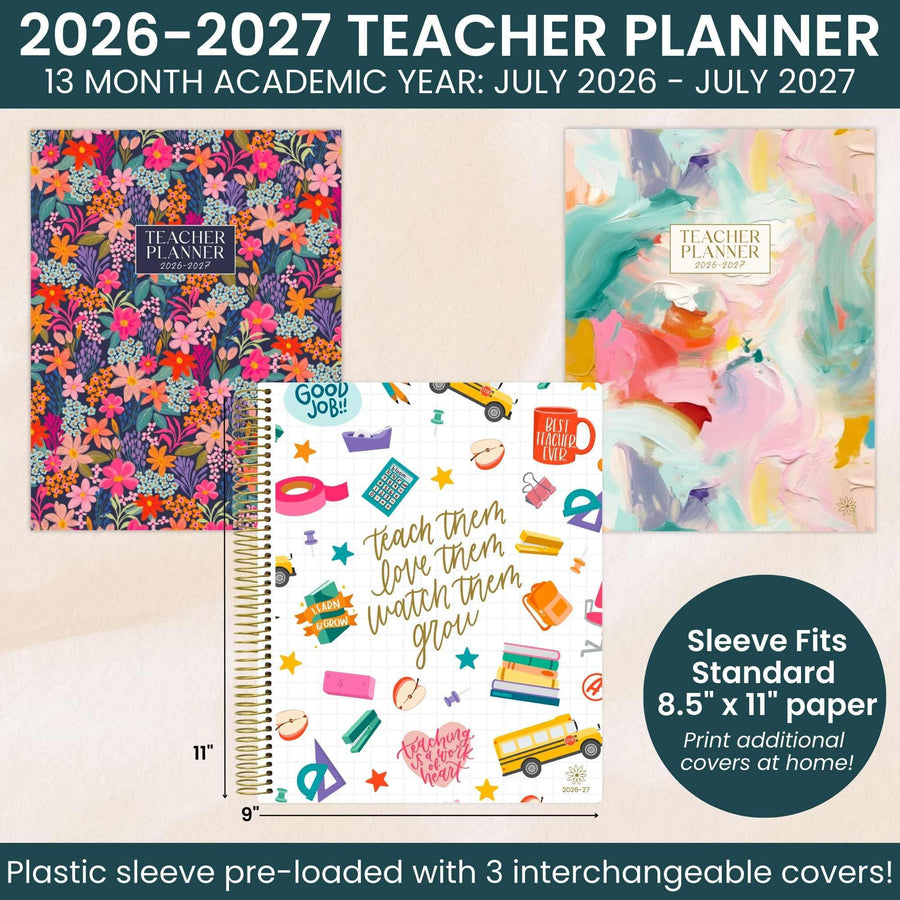2026–27 Academic Teacher Planner | 13 Months for Classroom or ...