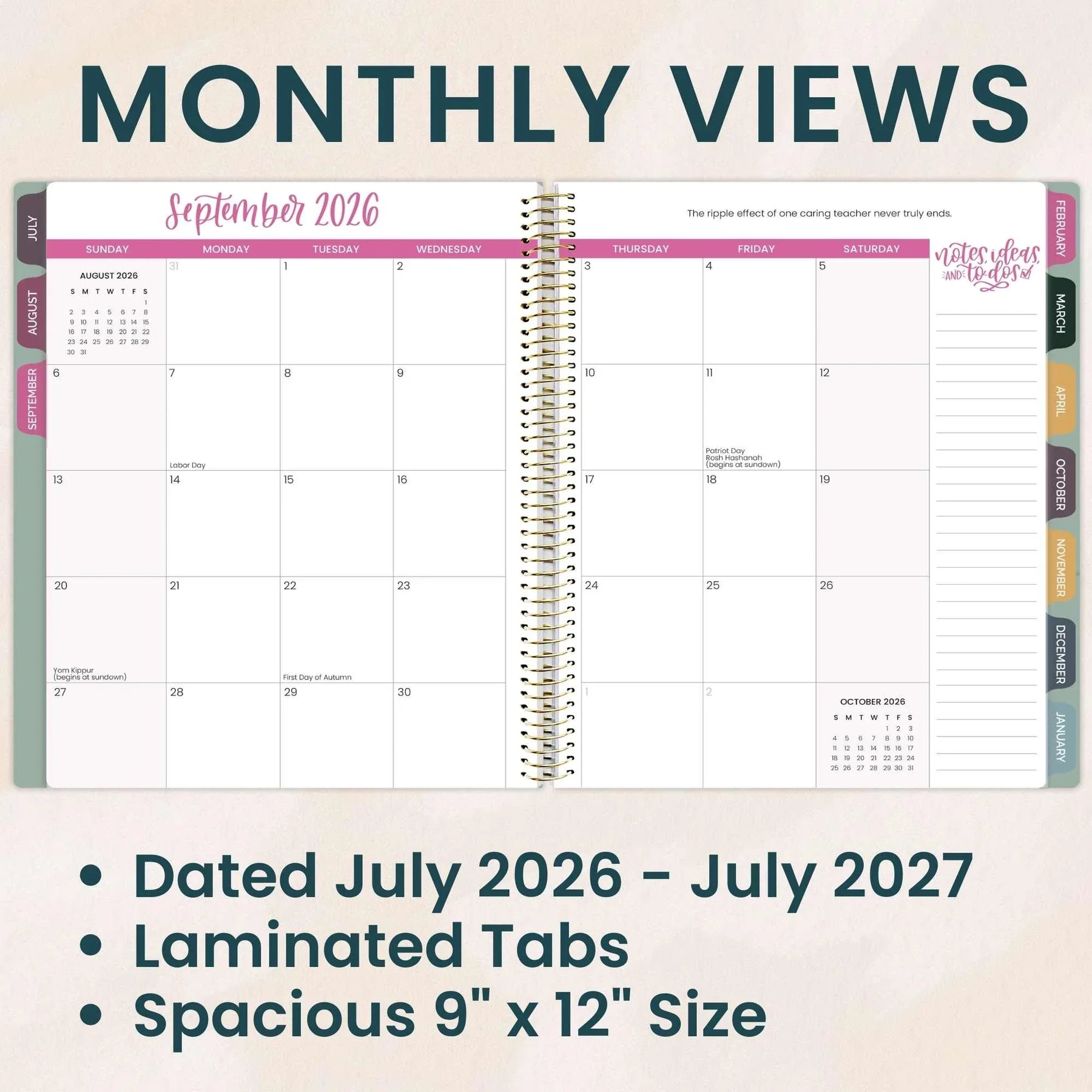 2026–27 Academic Teacher Planner | 13 Months for Classroom or ...
