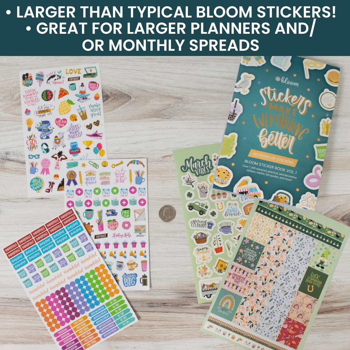 bloom daily planners 40 Page Book Hand-Drawn Stickers