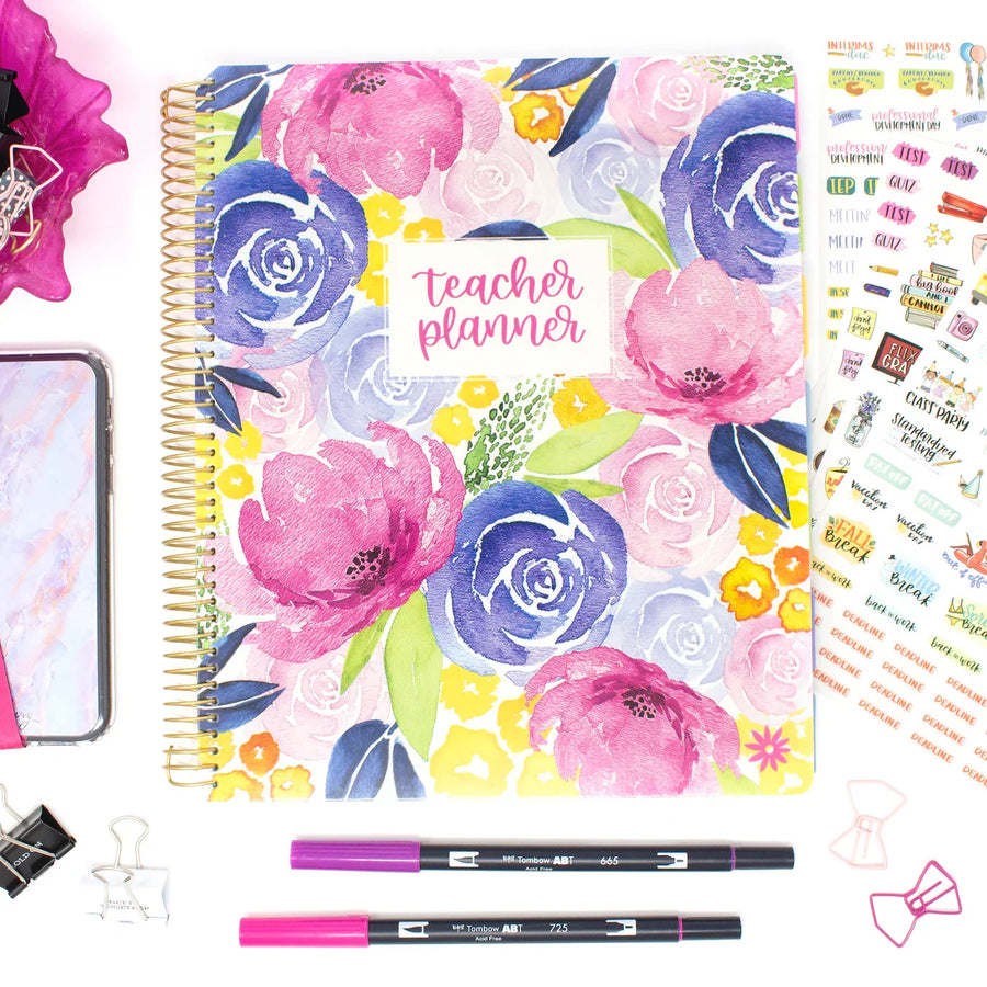 bloom's Floral Teacher Planner / Teacher Lesson Planner – bloom daily ...