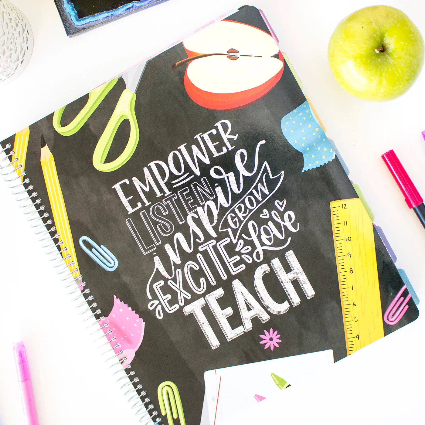 Chalkboard Style Teacher Planner / Teacher Lesson Planner – bloom daily ...