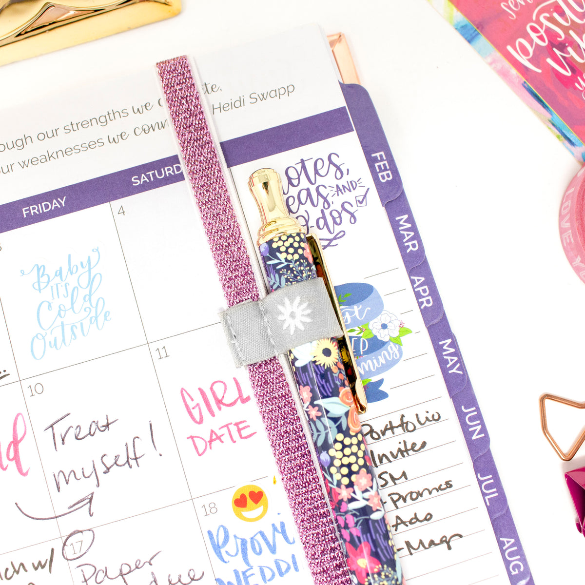 3 Pack of Elastic Planner Bands / Bookmarks - bloom daily planners