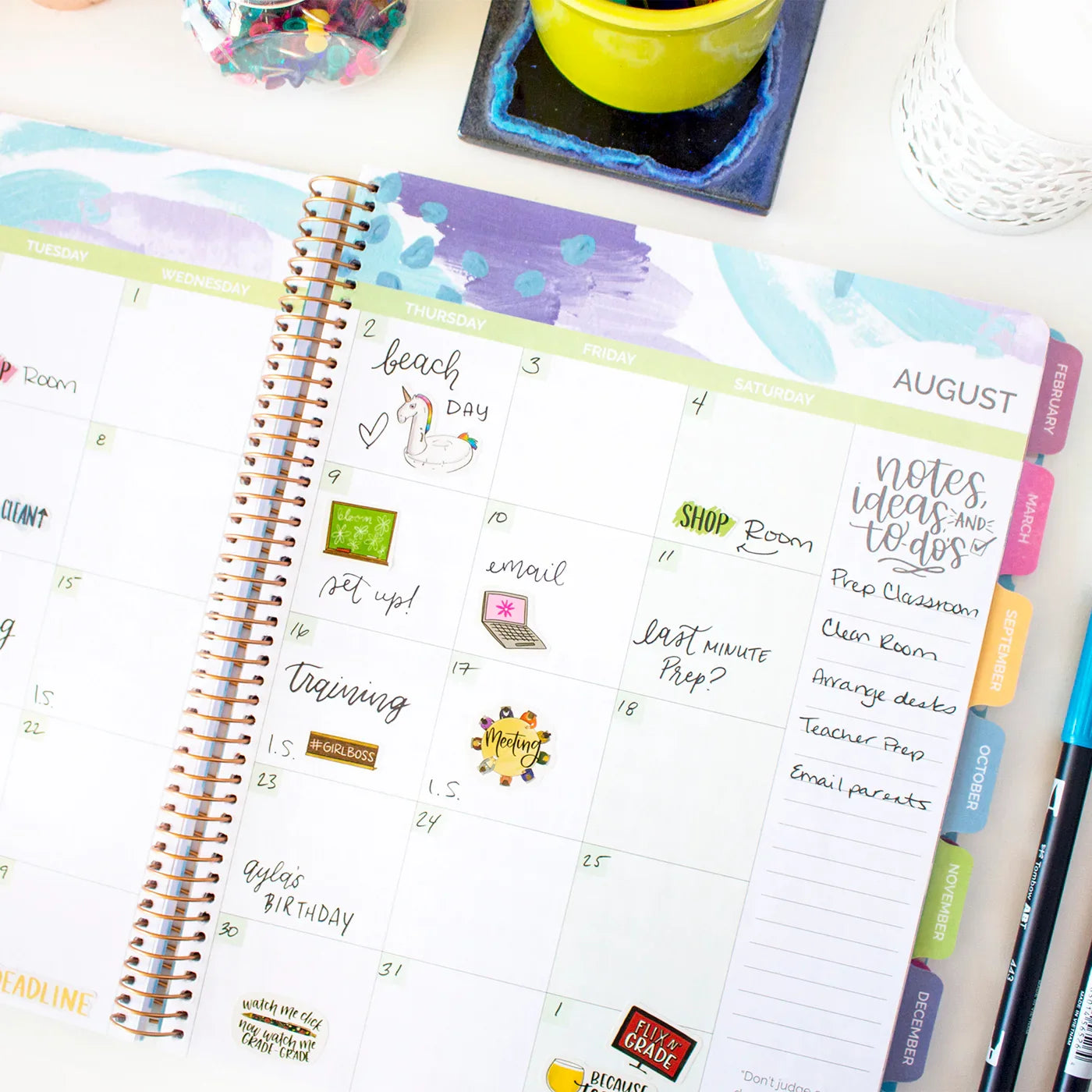 Abstract Teacher Planner / Teacher Lesson Planner – bloom daily planners