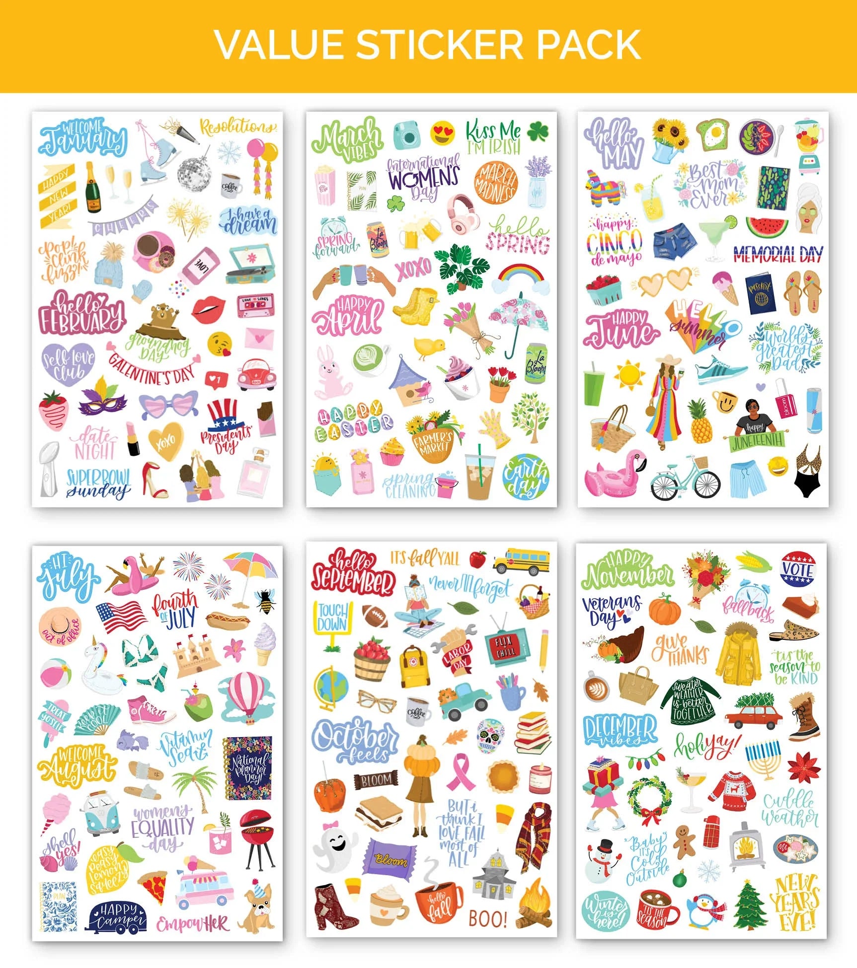 Sticker Value Pack, Classic Planner Stickers - bloom – bloom daily planners