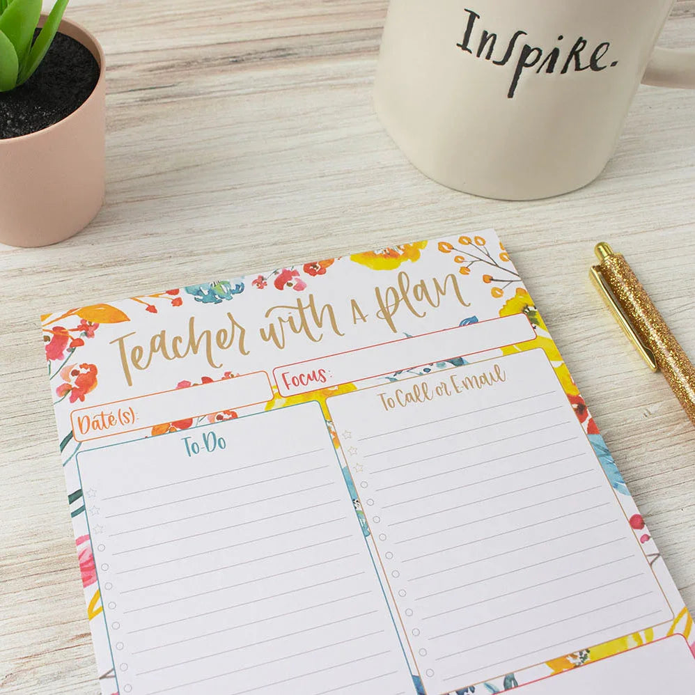 Planning Pad, 6" x 9", Teacher To-Do List, Happy Blooms – bloom daily ...