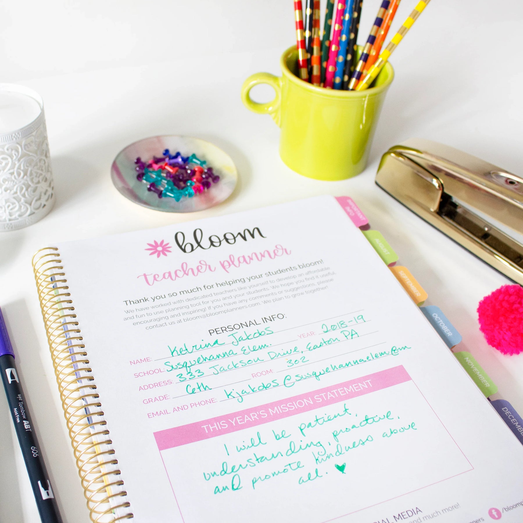 bloom's Floral Teacher Planner / Teacher Lesson Planner – bloom daily ...